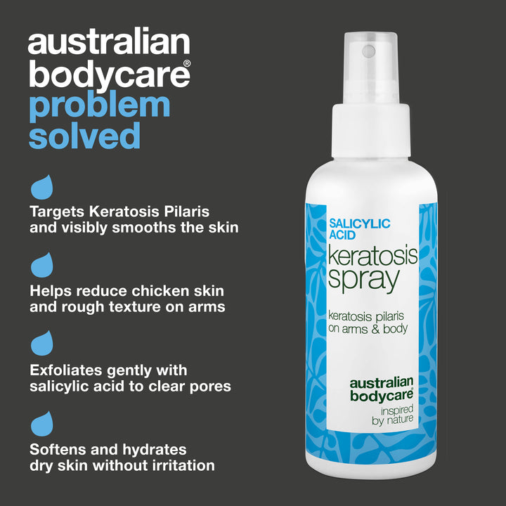 Keratosis Pilaris Spray for rough bumps, chicken skin and dry skin